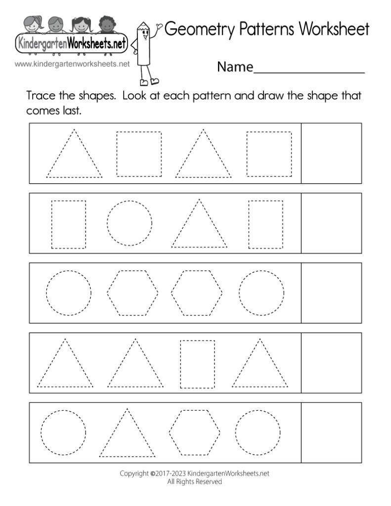 Free Kindergarten Worksheets Geomentry Pdf - Worksheets Template Free