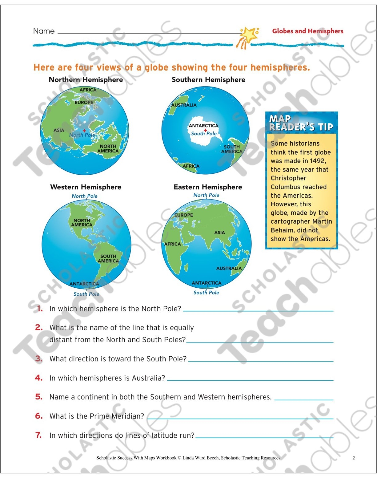 Free Printable Hemisphere Worksheets - Worksheets Template Free