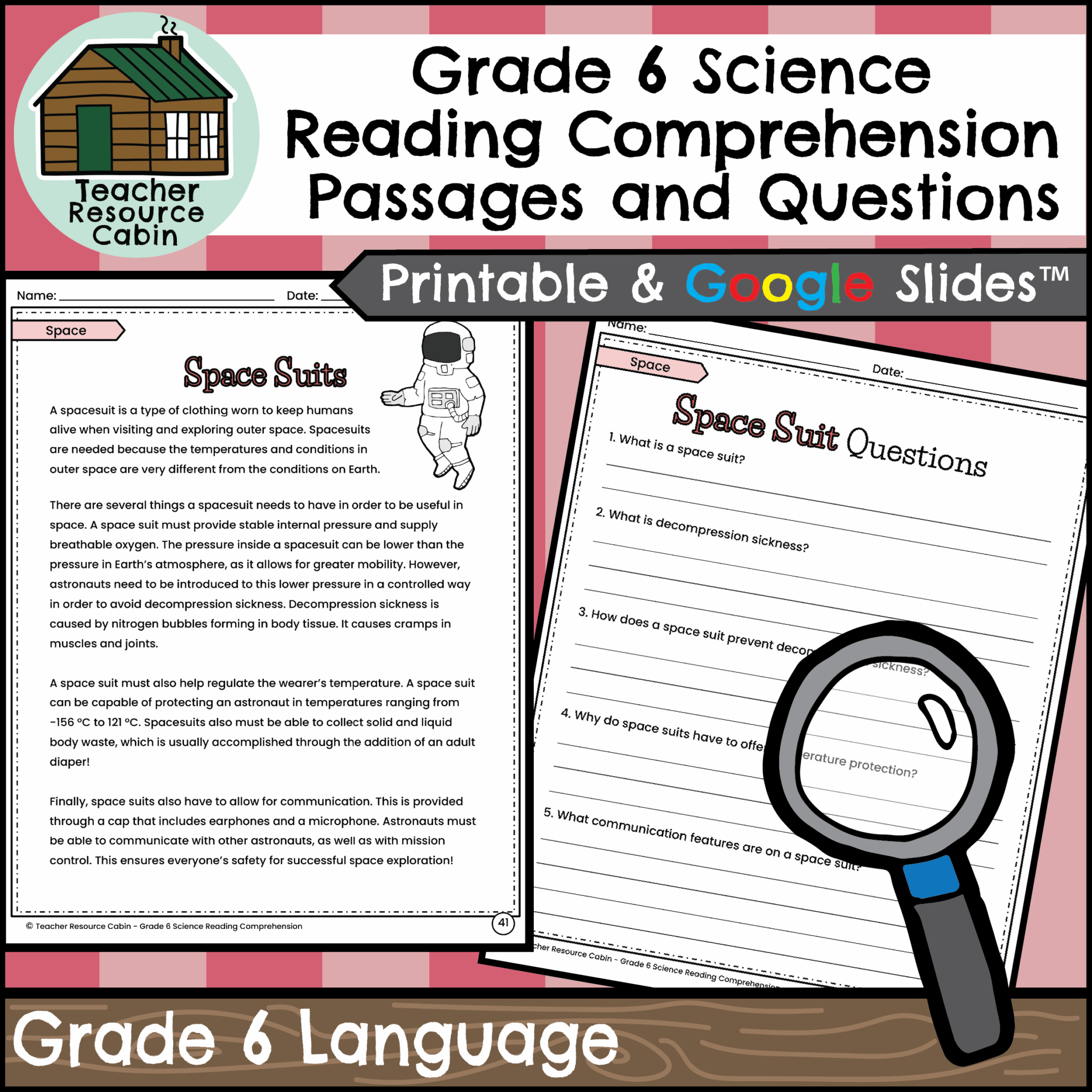 Grade 6 Science Reading Comprehension Worksheets - Worksheets Template Free