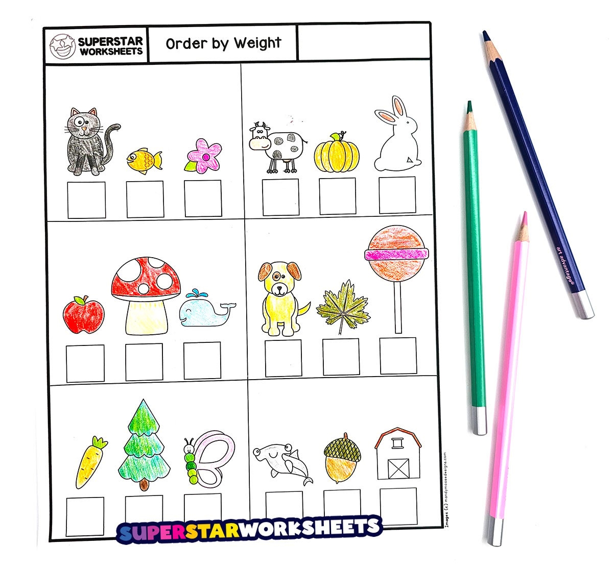 Free Kindergarten Worksheets On Weight - Worksheets Template Free