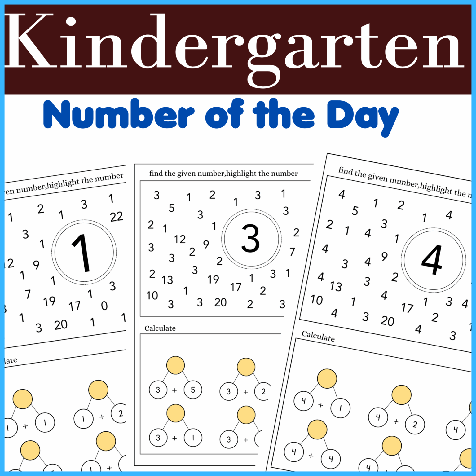 Kindergarten Daily Math Worksheets - Worksheets Template Free