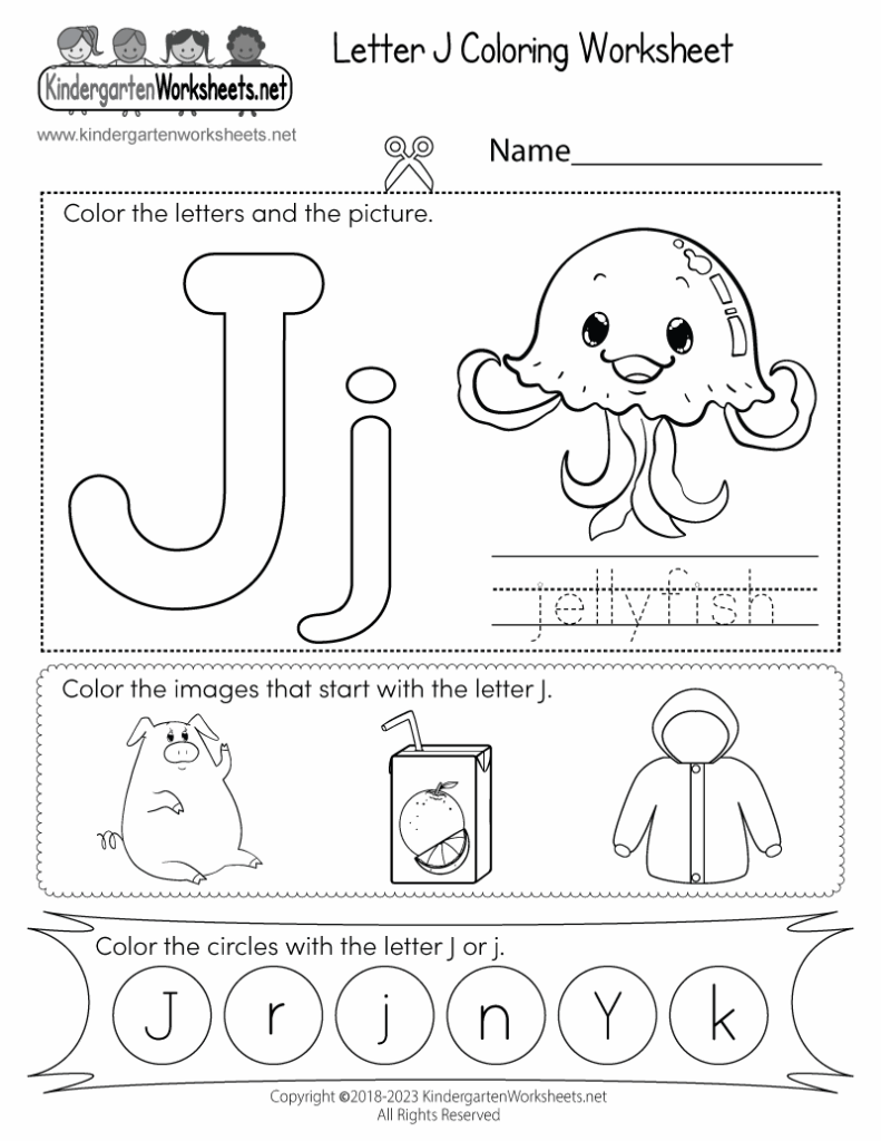 Printable J Worksheet Preschool - Worksheets Template Free