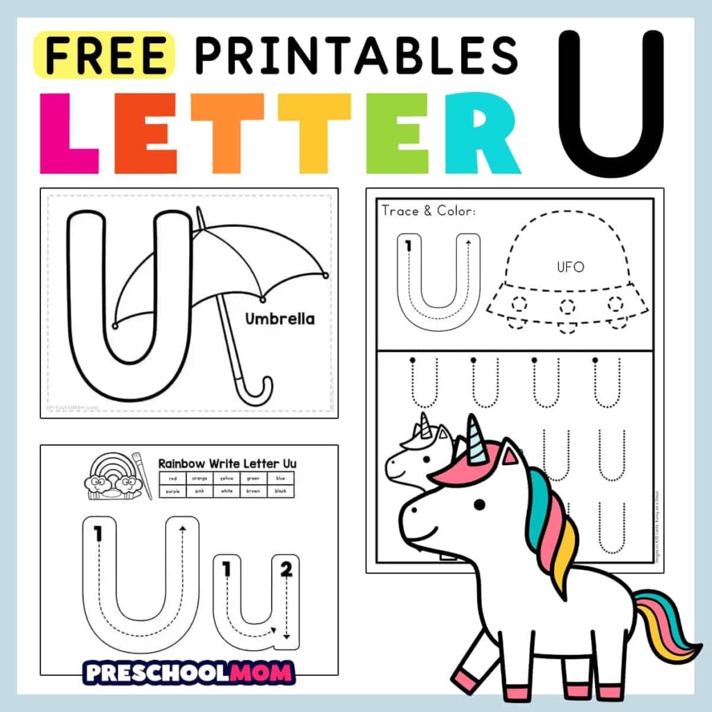 Letter U Preschool Printable - Worksheets Template Free