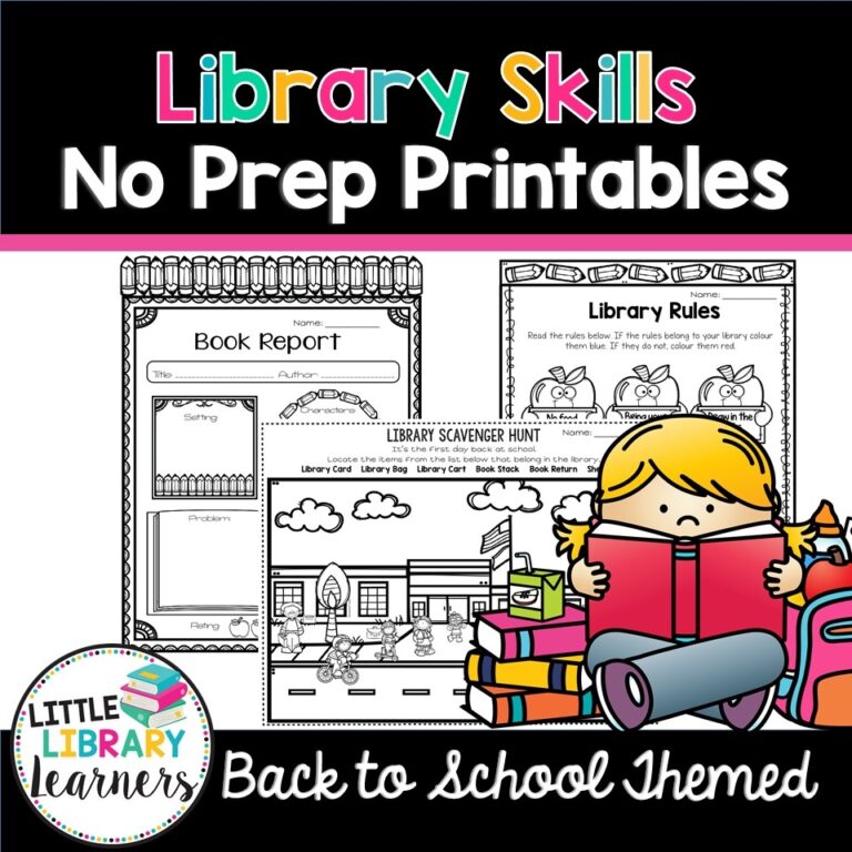 Library Skills Worksheets Free Printables - Worksheets Template Free