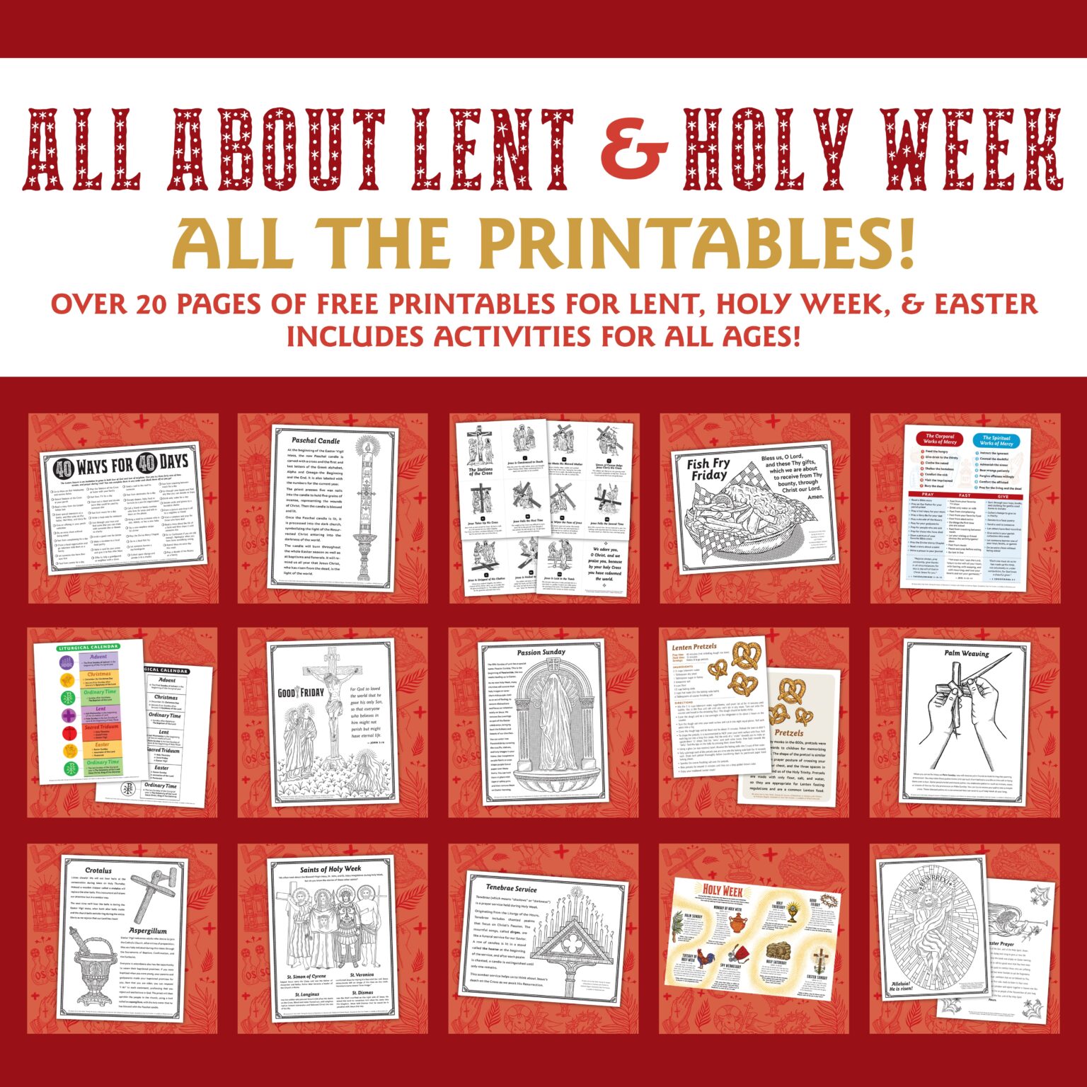 Free Printable Holy Week Worksheets - Worksheets Template Free