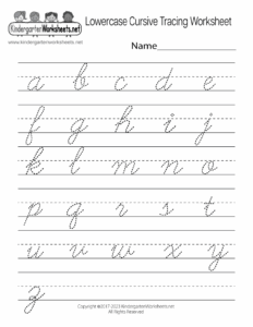 Free Printable Cursive Name Tracing Worksheets - Worksheets Template Free