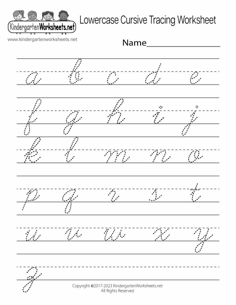 Free Printable Cursive Name Tracing Worksheets - Worksheets Template Free