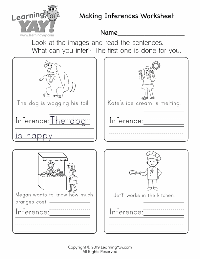 Inference Practice Worksheet Free Printable - Worksheets Template Free