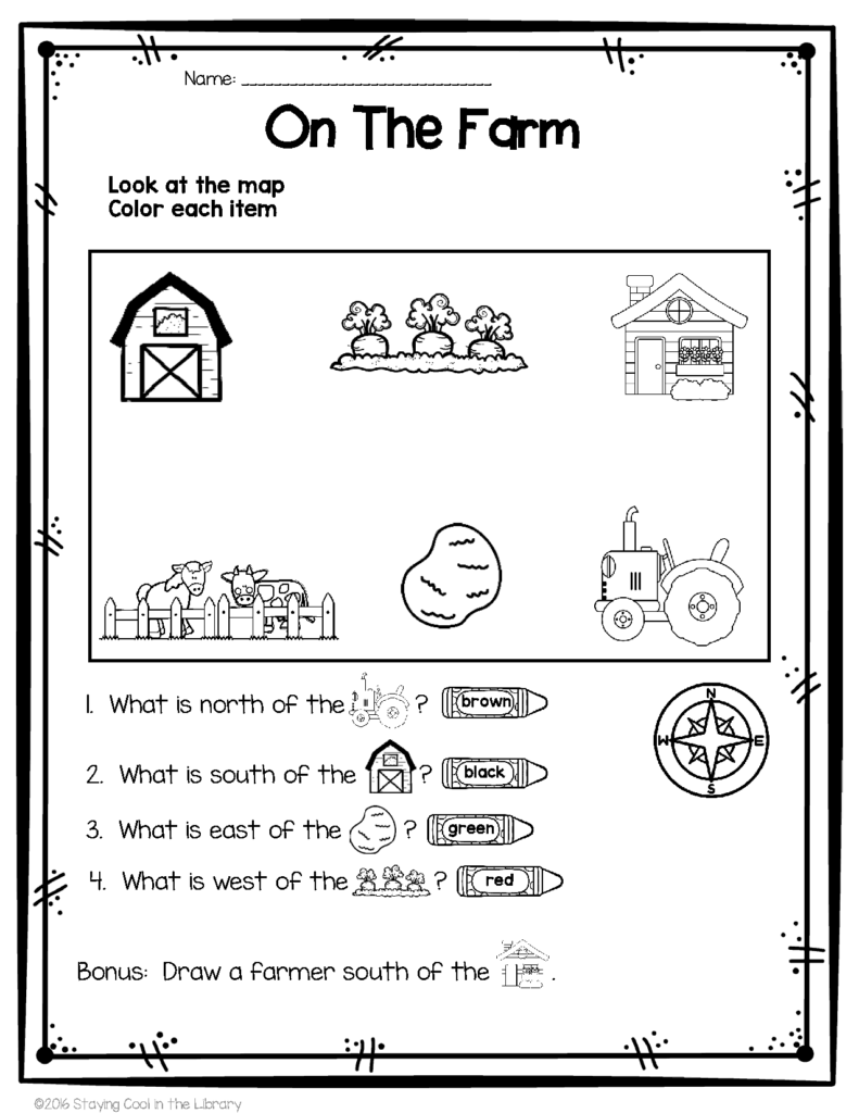 Free Printable 1st Grade Map Worksheets - Worksheets Template Free
