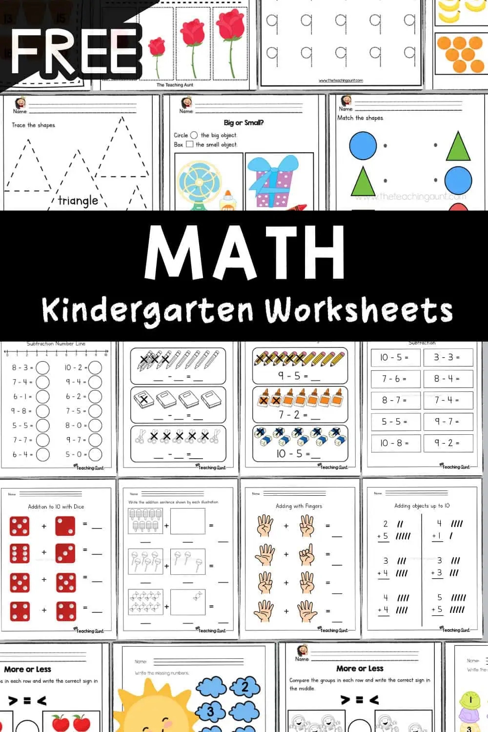 Free Math Worksheets For Pre-Kindergarten - Worksheets Template Free