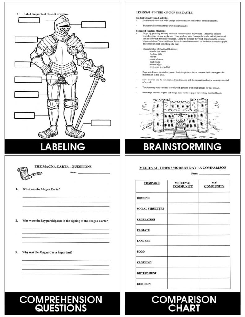 Free Printable Medieval Times Worksheets - Worksheets Template Free
