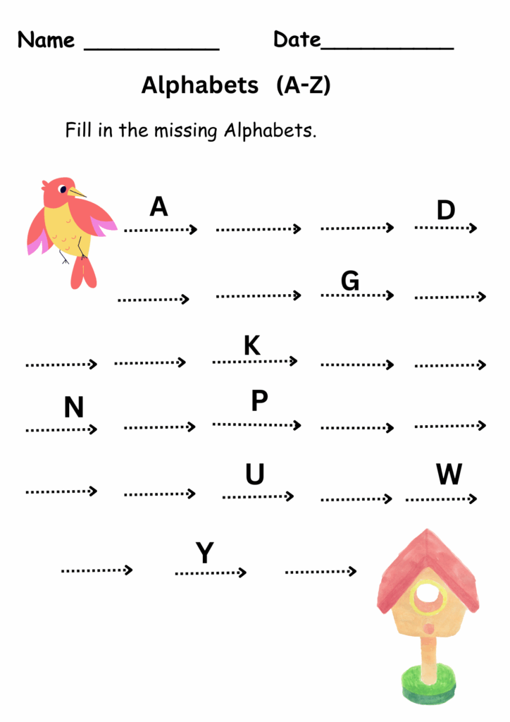 Alphabet A To Z Worksheets - Worksheets Template Free
