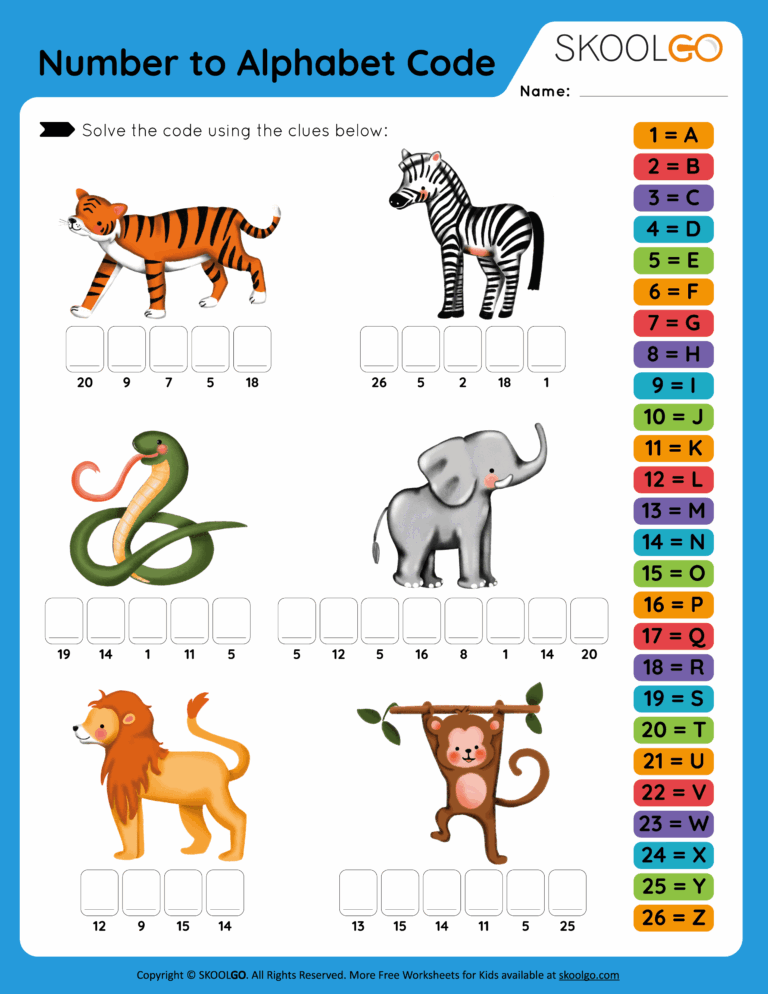 Alphabet Code Worksheets - Worksheets Template Free
