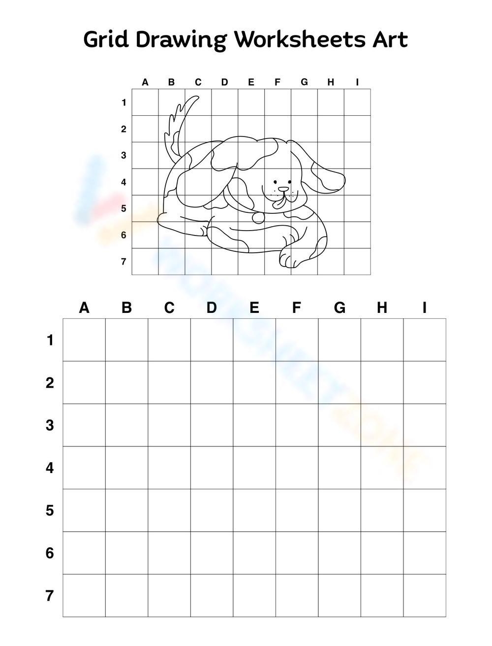 Free Printable Grid Drawing Worksheets Pdf - Worksheets Template Free