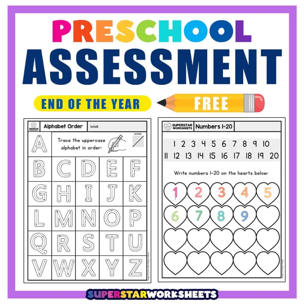 Preschool Assessment Checklist Printable - Worksheets Template Free