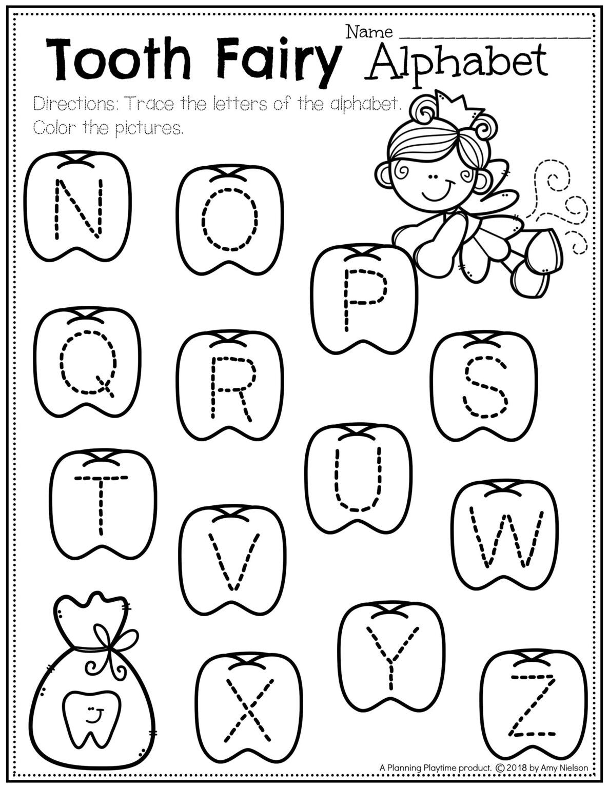 Preschool Dental Health Free Printables - Worksheets Template Free