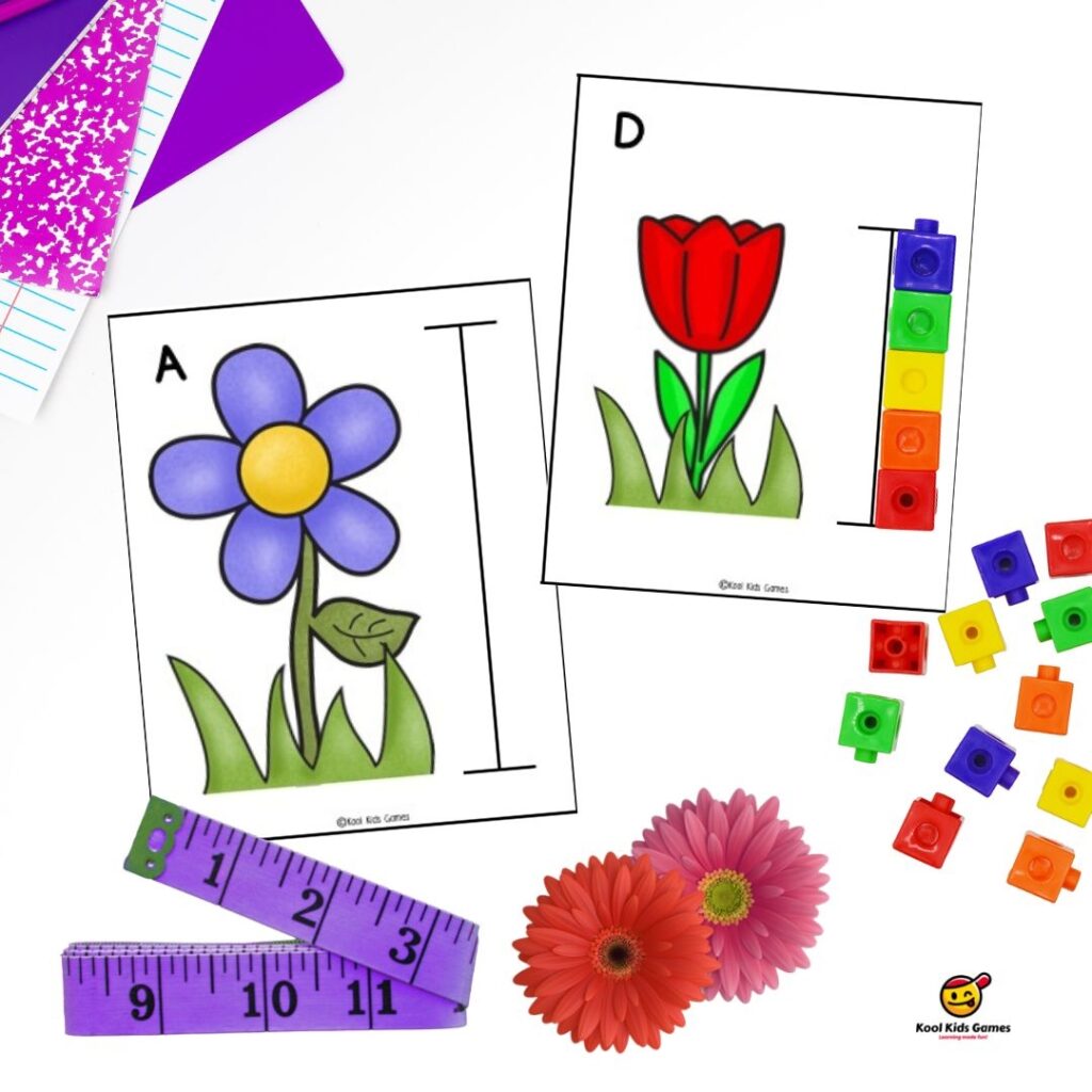 Flower Height Measurement Printable For Preschoolers - Worksheets ...