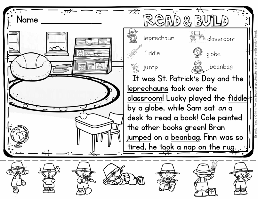 Reading Comprehension Cut And Paste Worksheets - Worksheets Template Free