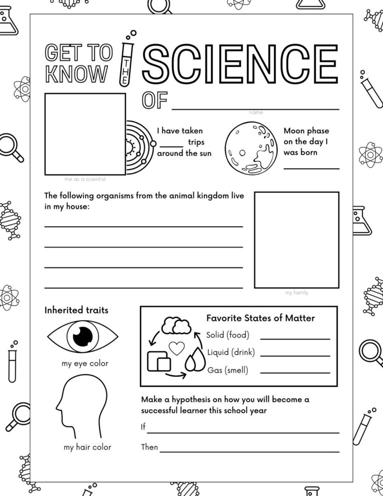 Free Printable Middle School Science Worksheets - Worksheets Template Free