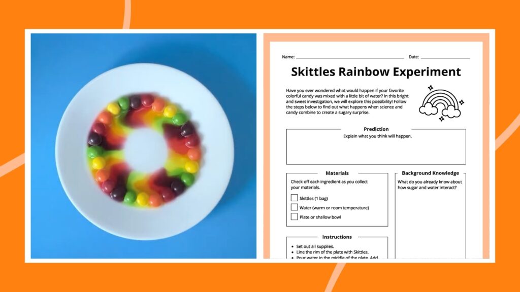 Printable Skittles Experiment Worksheet Free Worksheets Template Free
