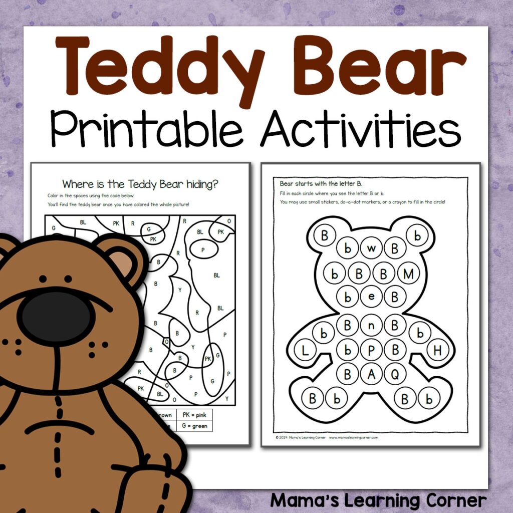 Bear Printable Homework Sheets For Preschool - Worksheets Template Free