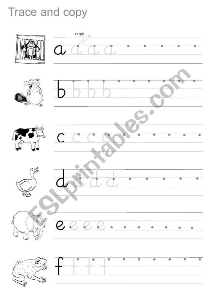 Alphabet Copy Worksheets - Worksheets Template Free
