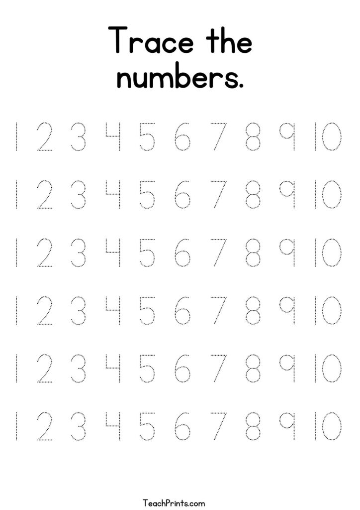 Free Printable 1-10 Worksheets - Worksheets Template Free