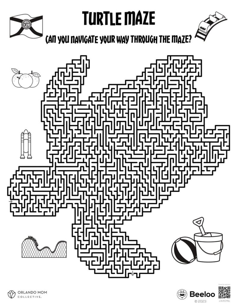 Turtle Maze Worksheet - Worksheets Template Free