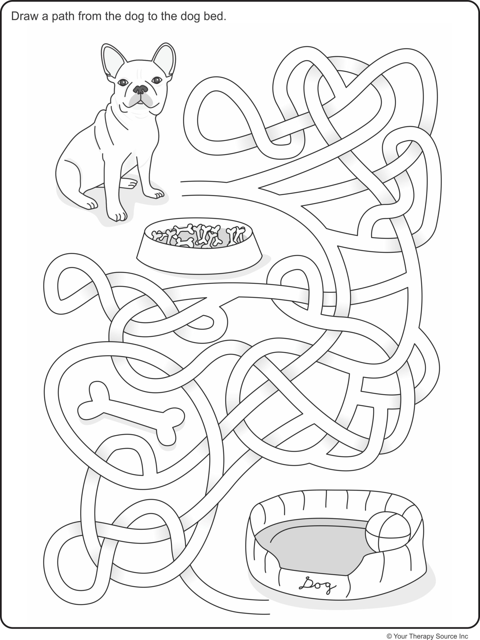 Fine Motor Precision Maze Worksheets - Worksheets Template Free