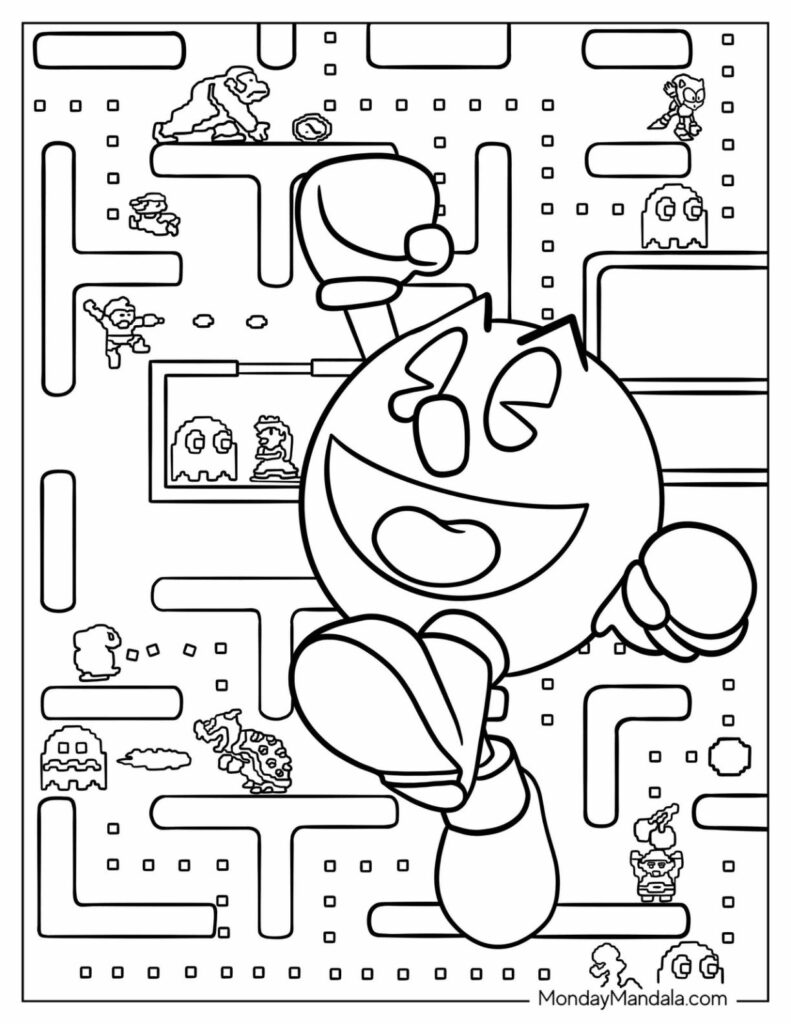 Pacman Preschool Printables - Worksheets Template Free