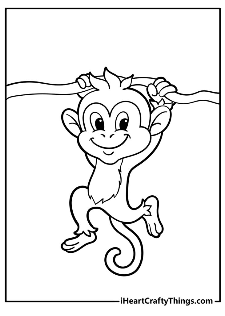 Printable Ape Coloring Pages For Preschoolers - Worksheets Template Free