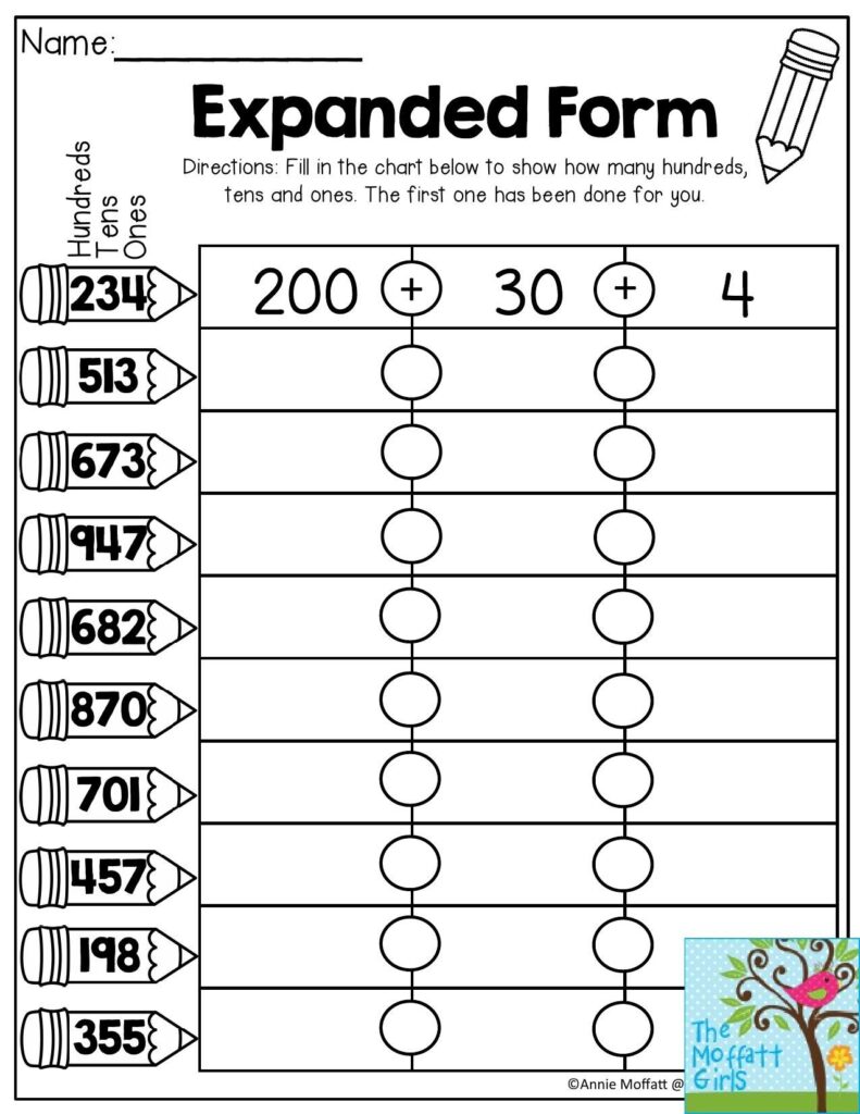 Math Expanded Form Worksheets - Worksheets Template Free