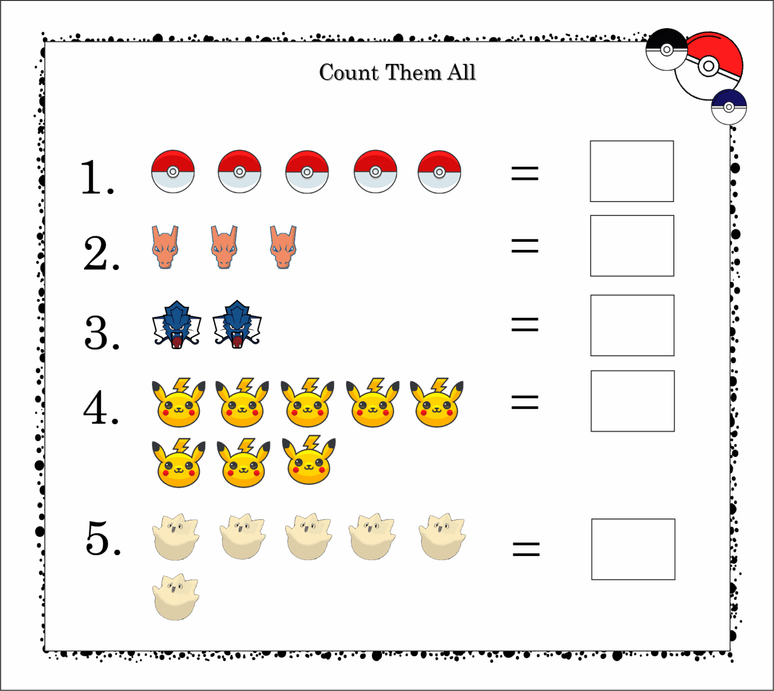 Free Printable Pokemon Worksheets - Worksheets Template Free