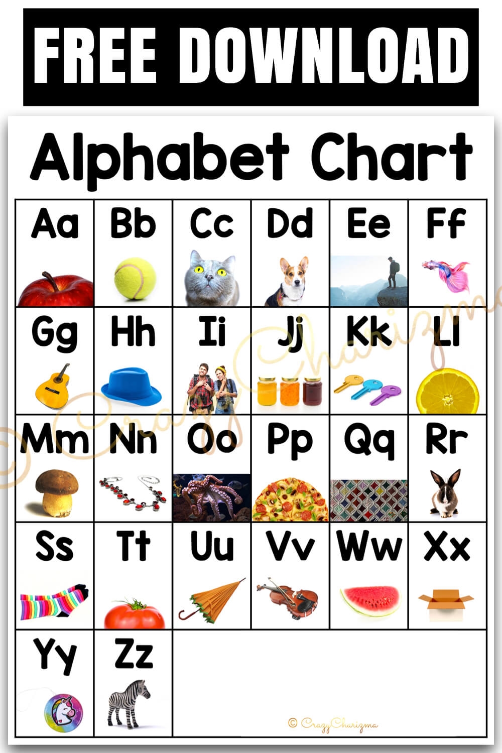 Free Printable Preschool Alphabet Chart - Worksheets Template Free