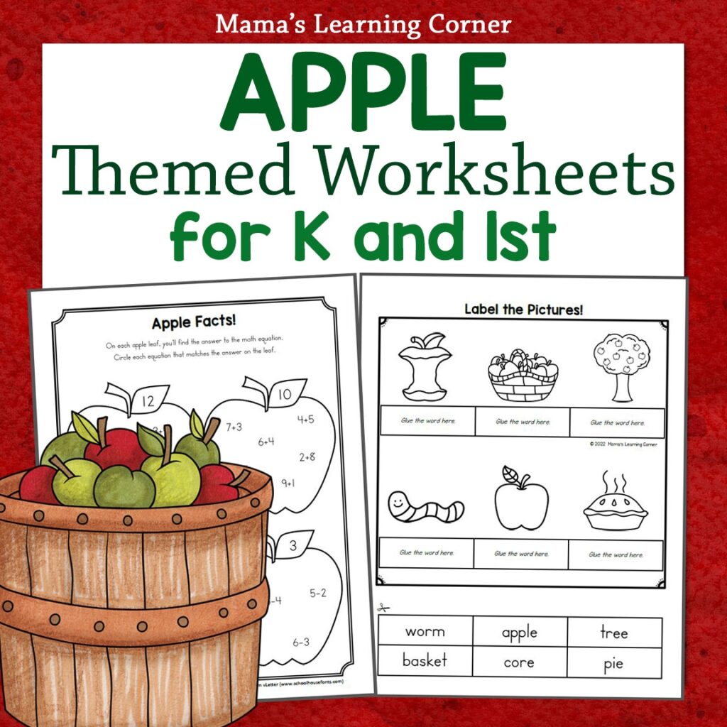 Kindergarten Apple Math Worksheets - Worksheets Template Free