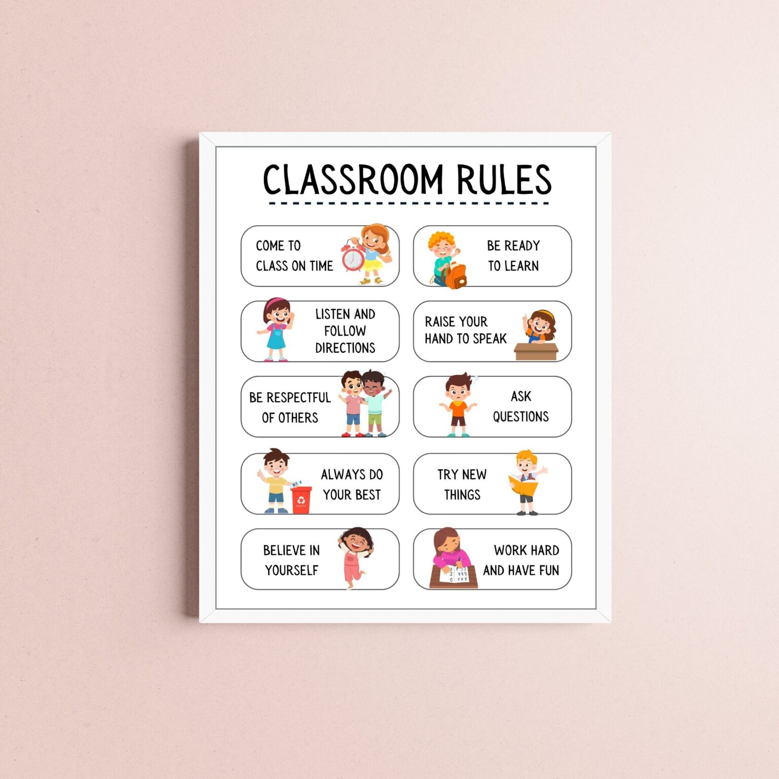 Printable Preschool Rules - Worksheets Template Free