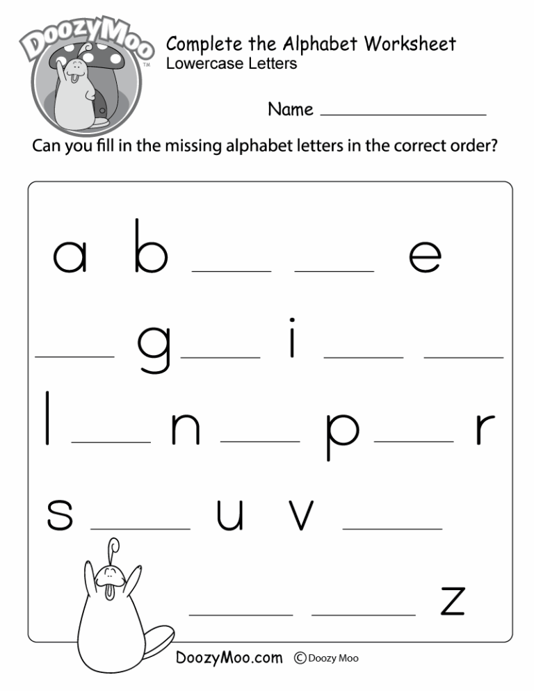 The Alphabet Worksheets - Worksheets Template Free