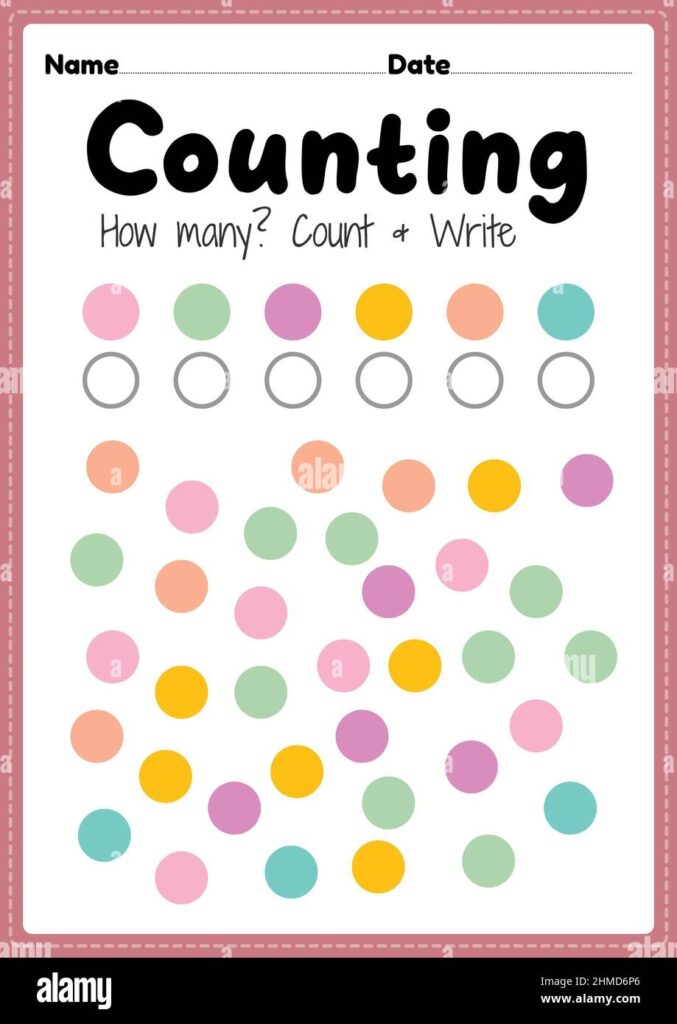 Kindergarten Counting Math Worksheets - Worksheets Template Free