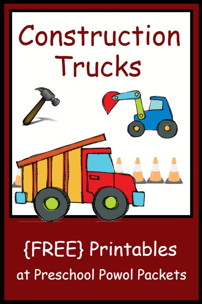 Preschool Construction Theme Printables - Worksheets Template Free