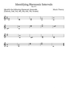 Free Printable Music Intervals Worksheet - Worksheets Template Free