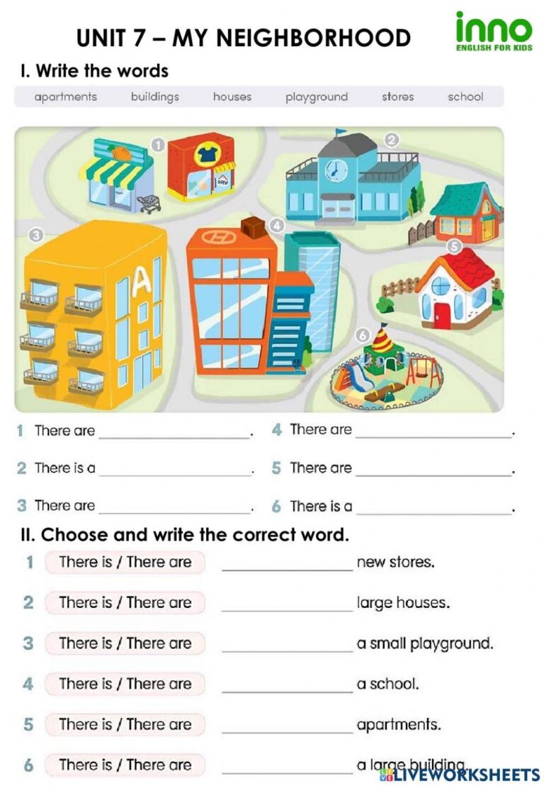 Free Printable Neighborhood Worksheets - Worksheets Template Free