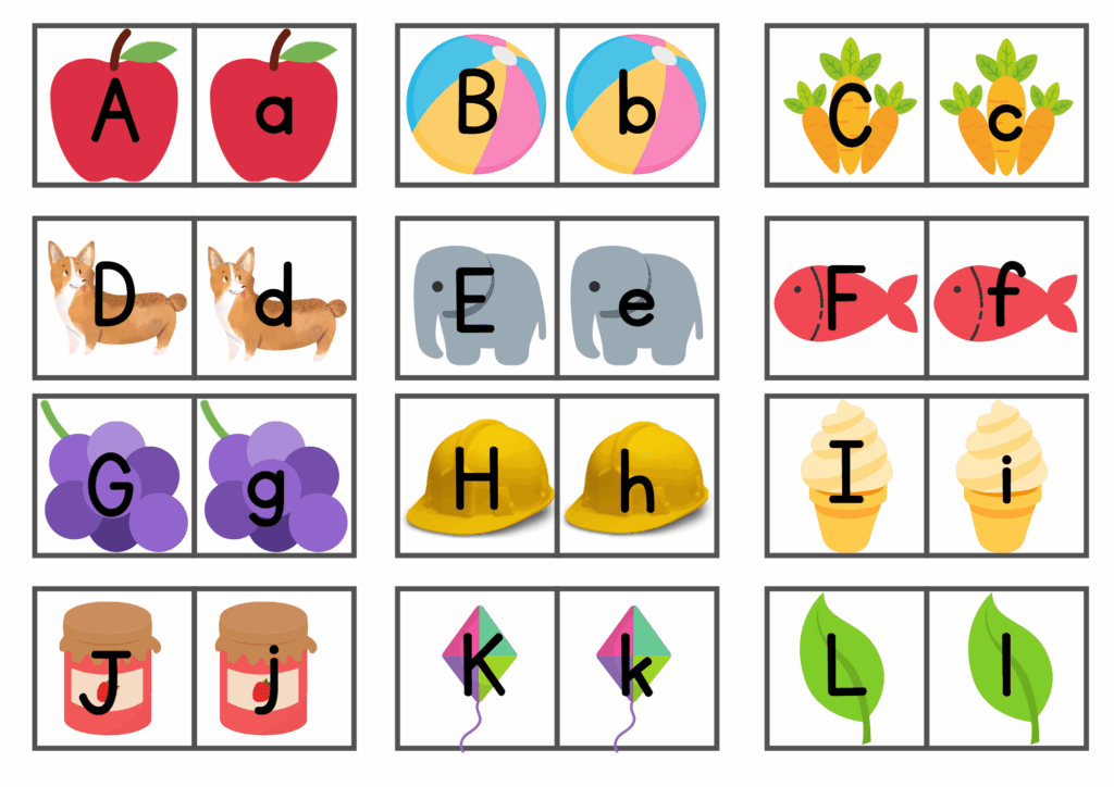Printable Matching Game Preschoolers - Worksheets Template Free