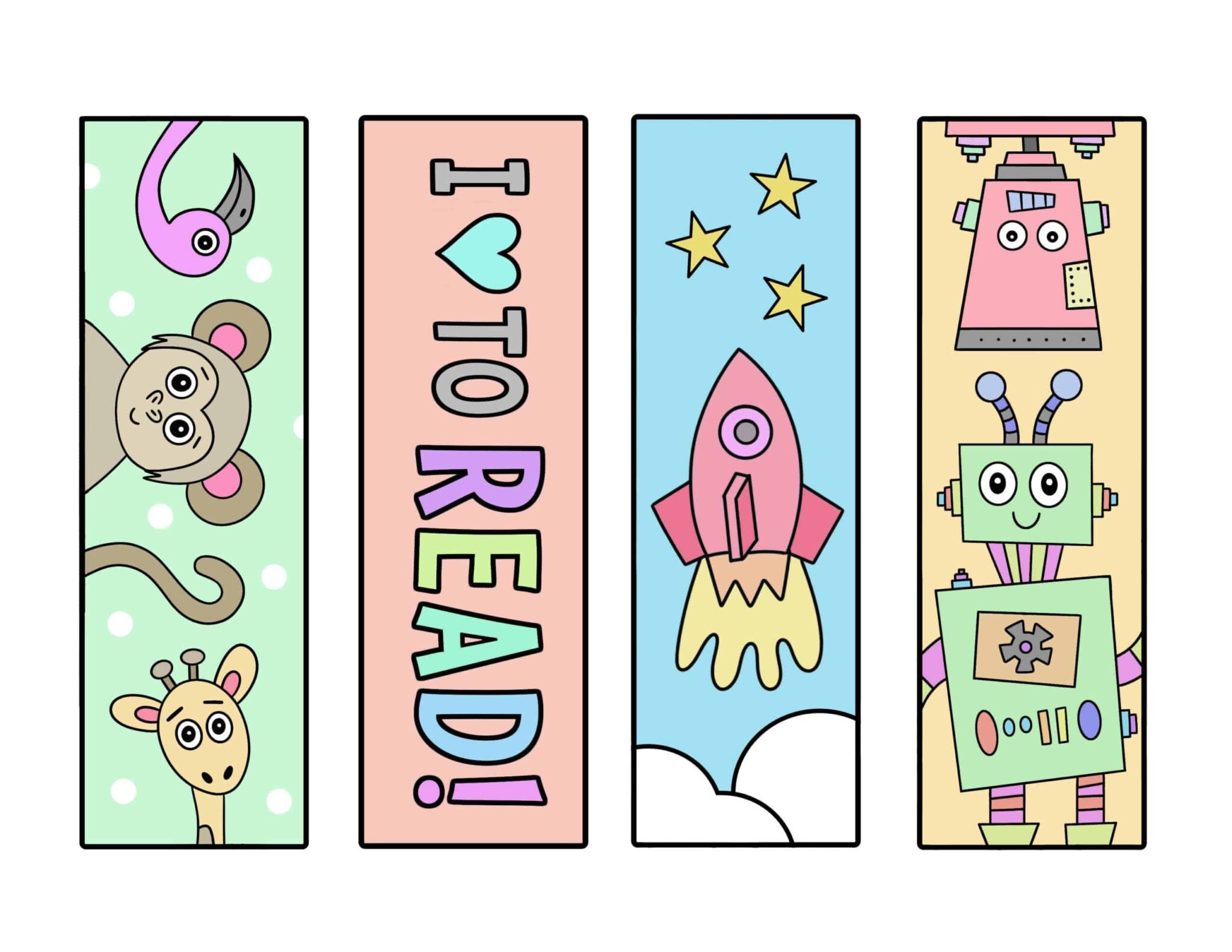 Printable Bookmarks For Preschool - Worksheets Template Free