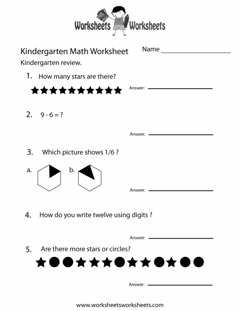 Kindergarten Math Review Worksheets Free - Worksheets Template Free