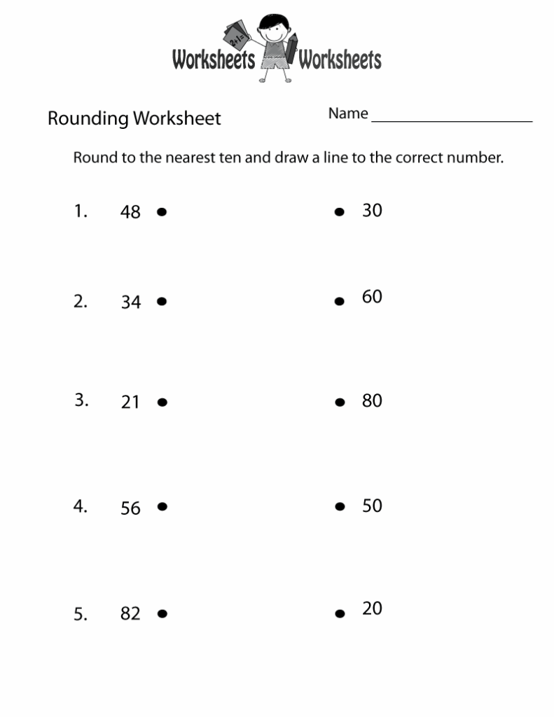 Free Printable Worksheets Rounding Whole Numbers - Worksheets Template Free