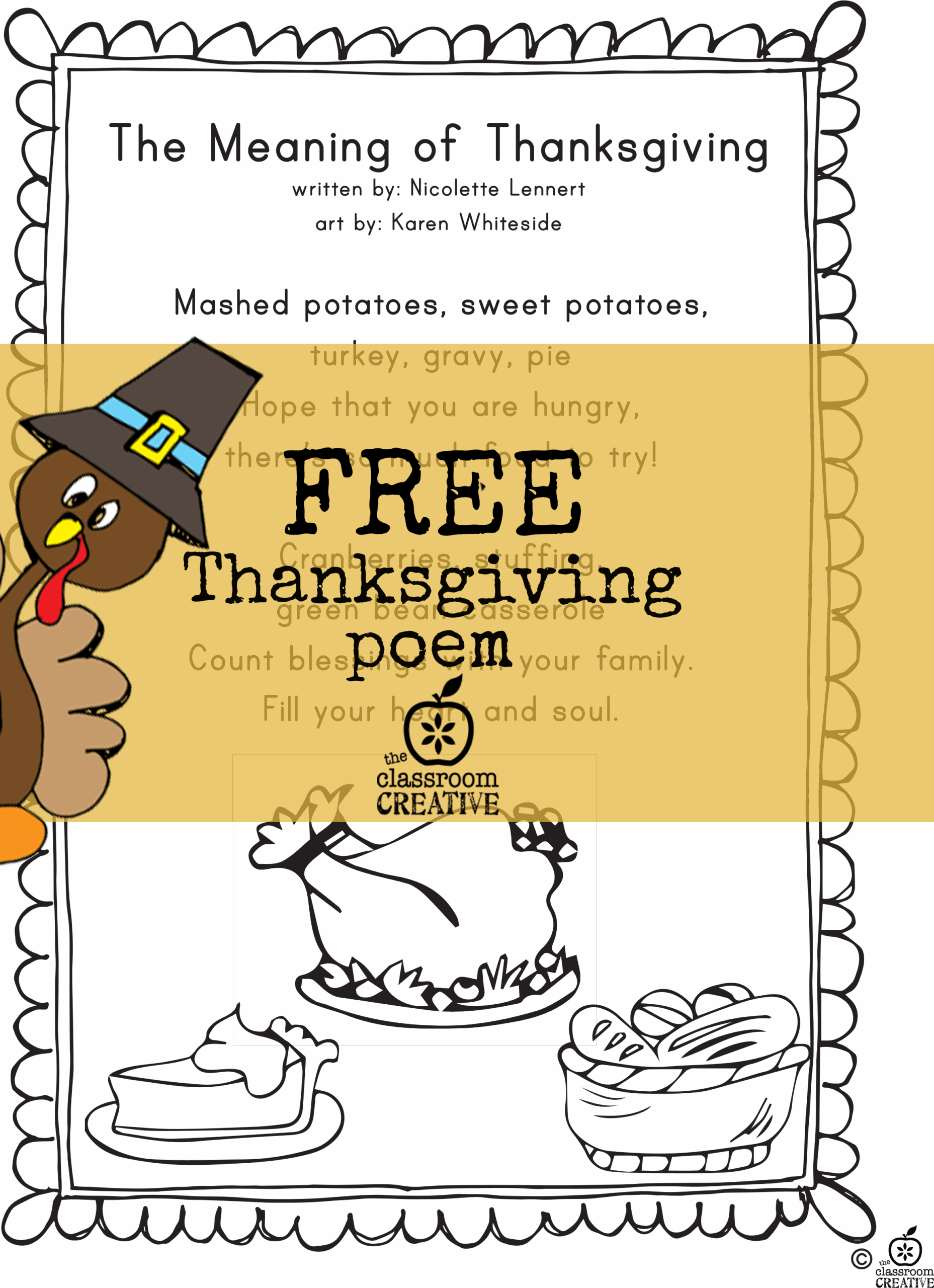 Turkey Poem For Preschool Printable - Worksheets Template Free