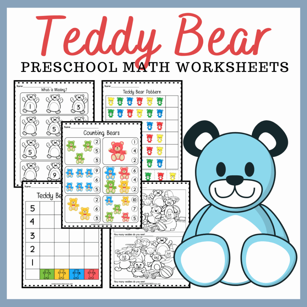 Teddy Bear Math Worksheets Kindergarten - Worksheets Template Free