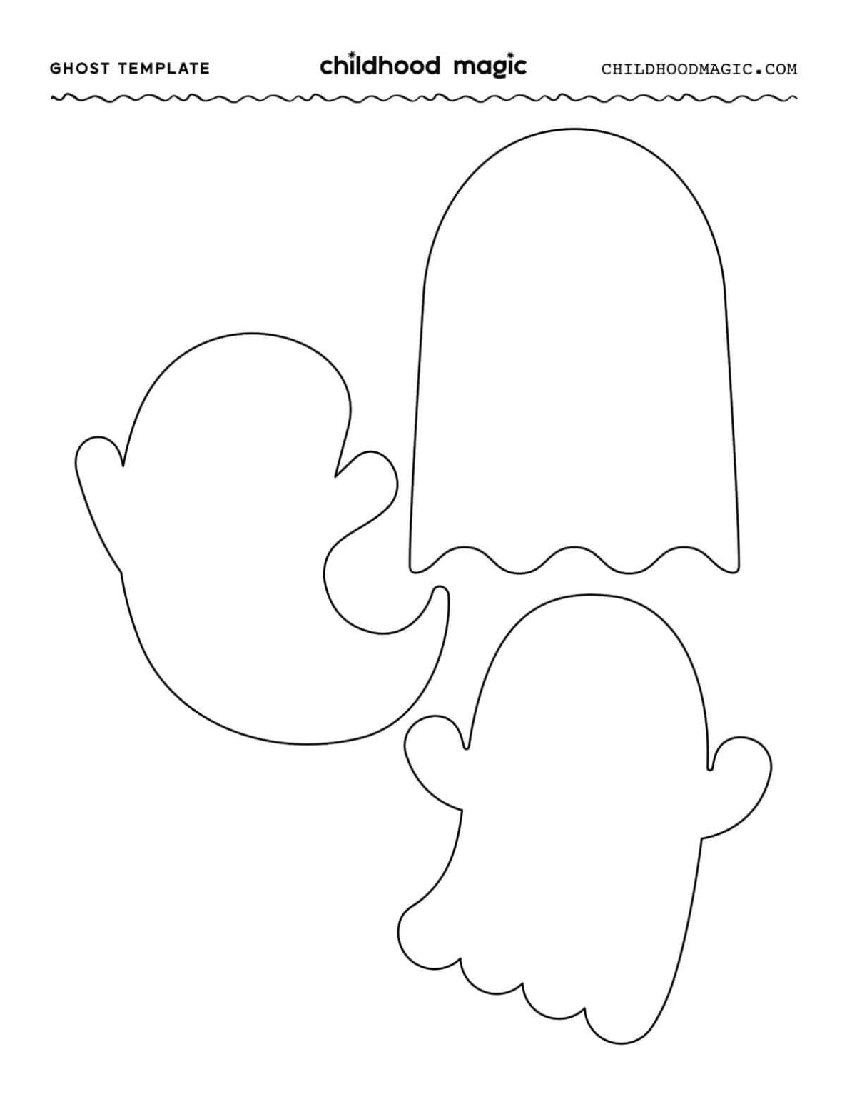 Printable Ghost Template Preschool - Worksheets Template Free