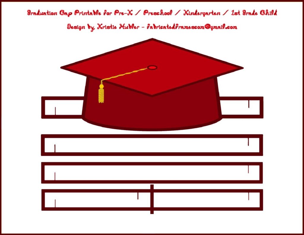 Graduation Cap Printable For Preschool - Worksheets Template Free