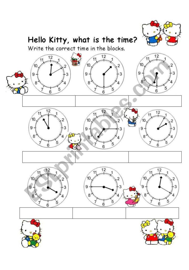 Hello Kitty Math Worksheets - Worksheets Template Free